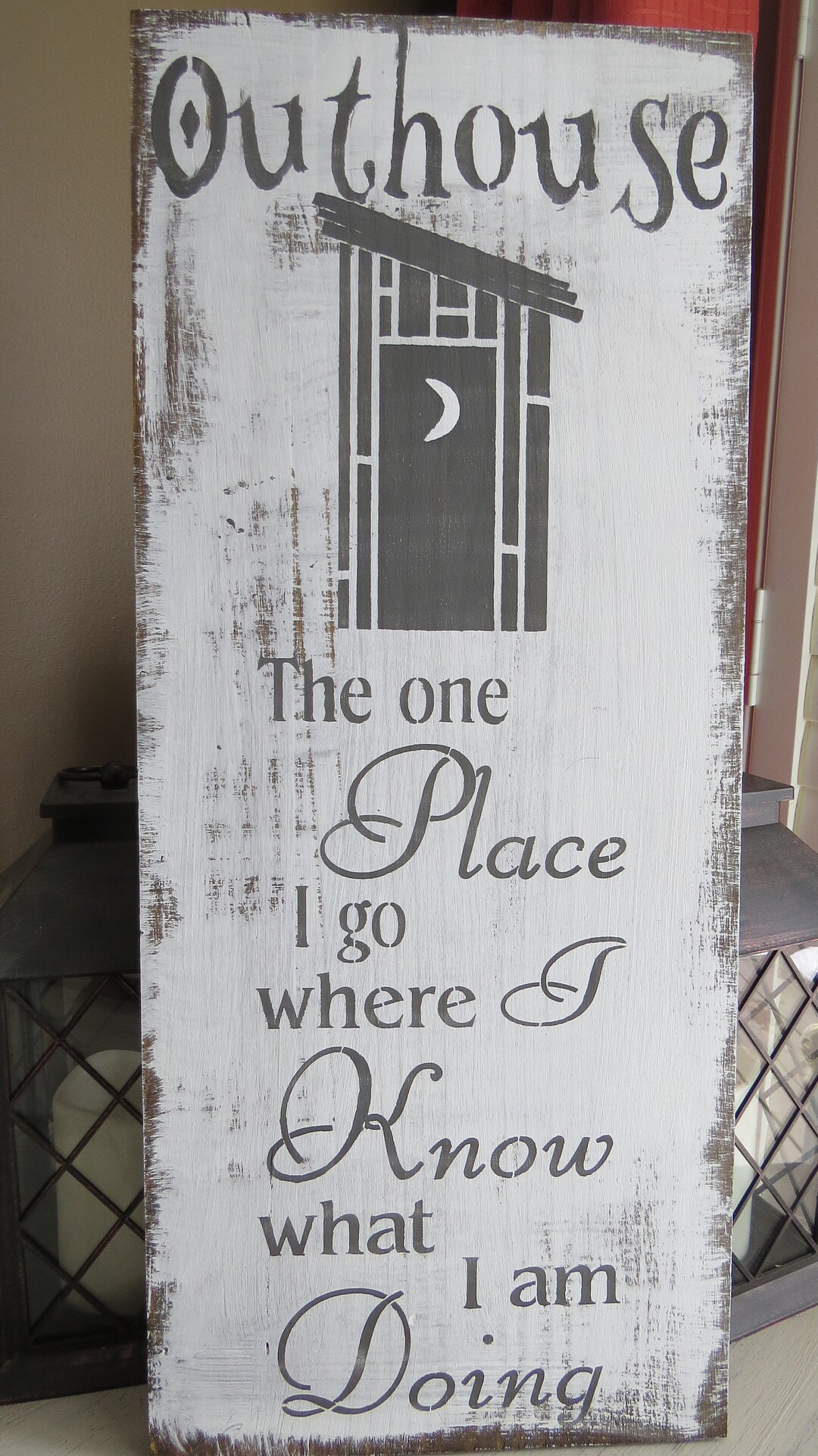 Free Shipping OUTHOUSE Sign/bathroom/privy Sign/cottage CHRISTMAS Gift ...