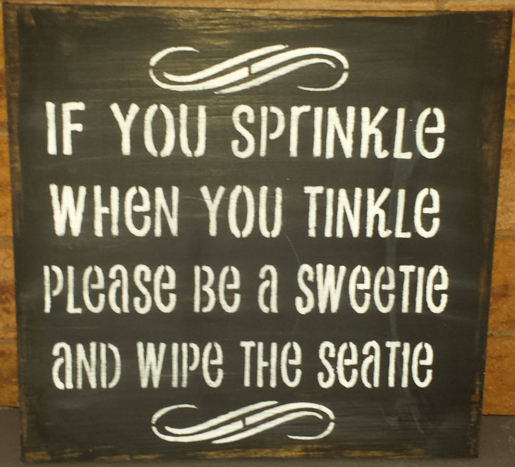 SPRINKLE WHEN You TINKLE Sign/bathroom Signs/bathroom Rules - Etsy Canada