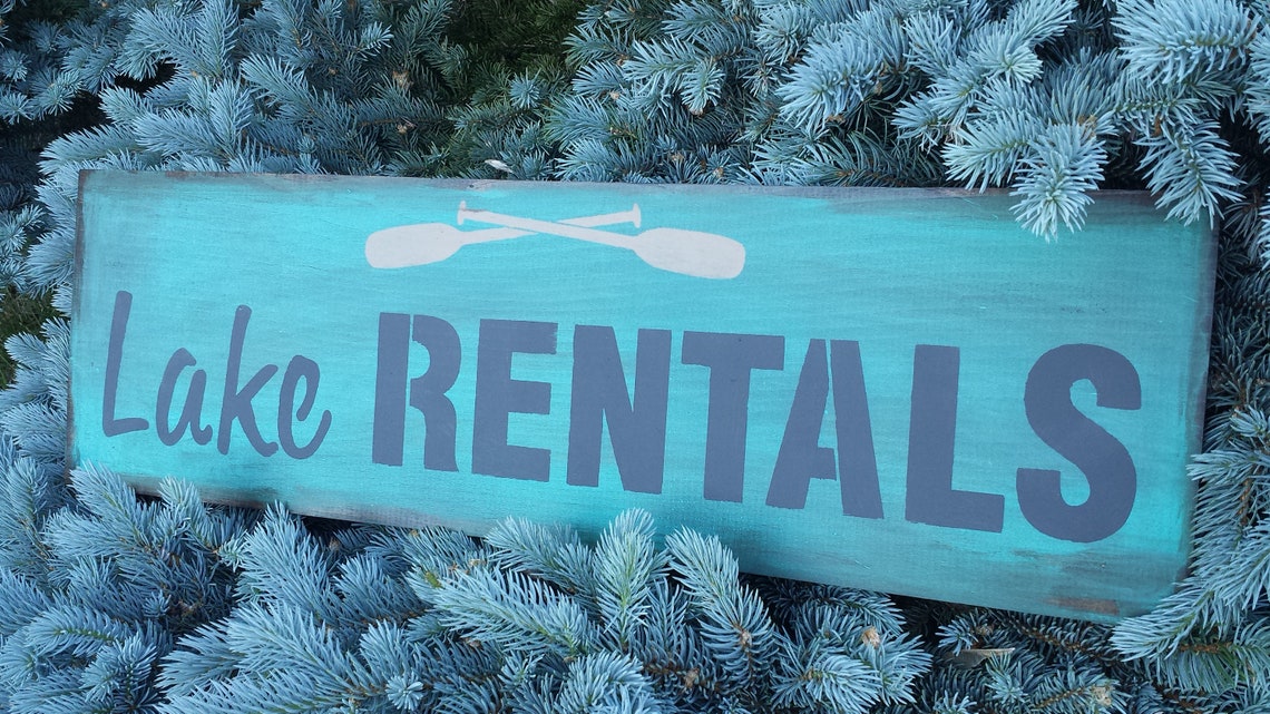 LAKE Sign/lake Rentals/cottage/camp Sign/rustic Decor/lake | Etsy