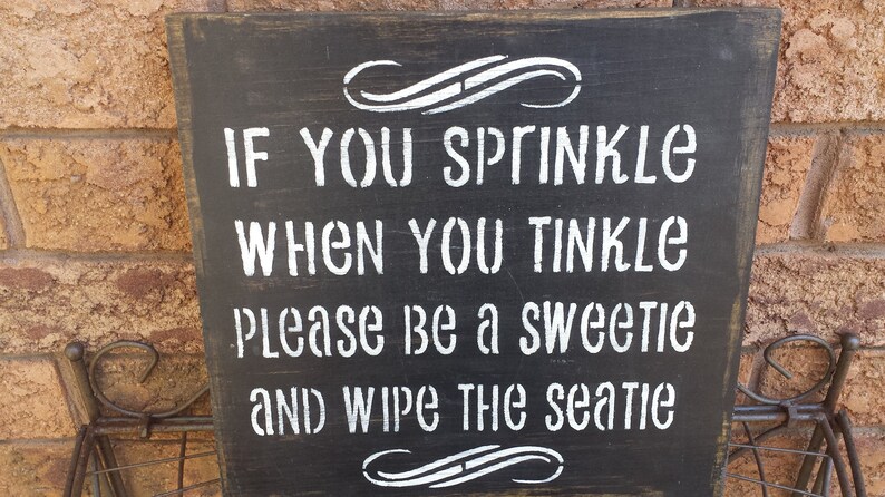 SPRINKLE When You TINKLE BATHROOM Sign/bathroom Decor/bathroom - Etsy