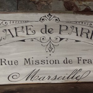 CAFE De PARIS Sign/paris Decor/cafe/coffee Shop/bakery Sign/kitchen ...