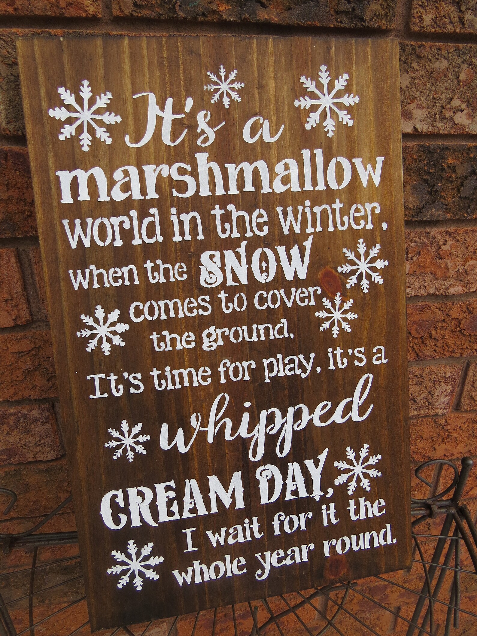 It's a MARSHMALLOW WORLD in the Winter/christmas Lyric - Etsy