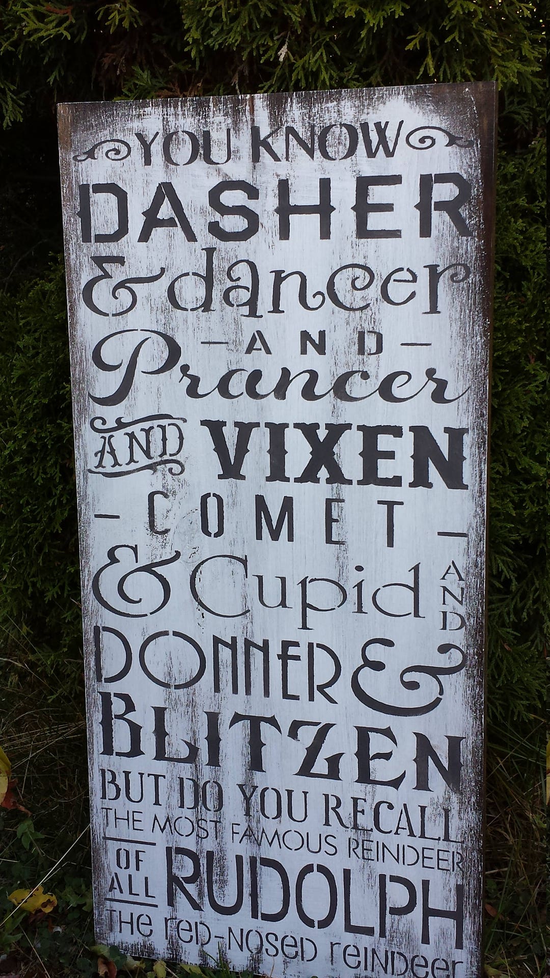 REINDEER NAMES Sign/christmas Gift/housewarming/hostess/family - Etsy