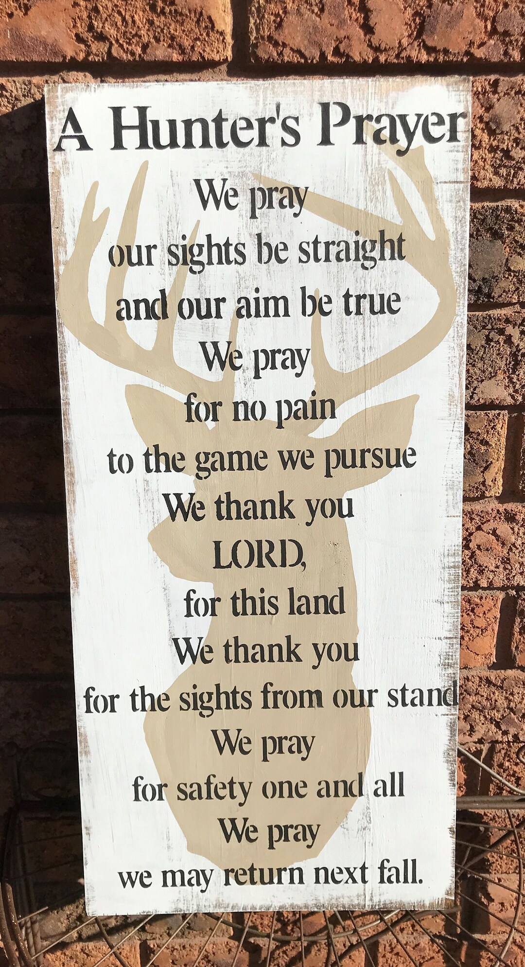 HUNTERS PRAYER Sign/hunt Camp Sign/father's Day/hunter Gift Idea/deer ...