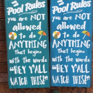 POOL HUMOR Sign/personalized Option/outdoor Pool Sign/mother/s - Etsy
