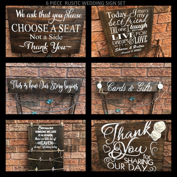 Rustic Wedding Signs - Etsy