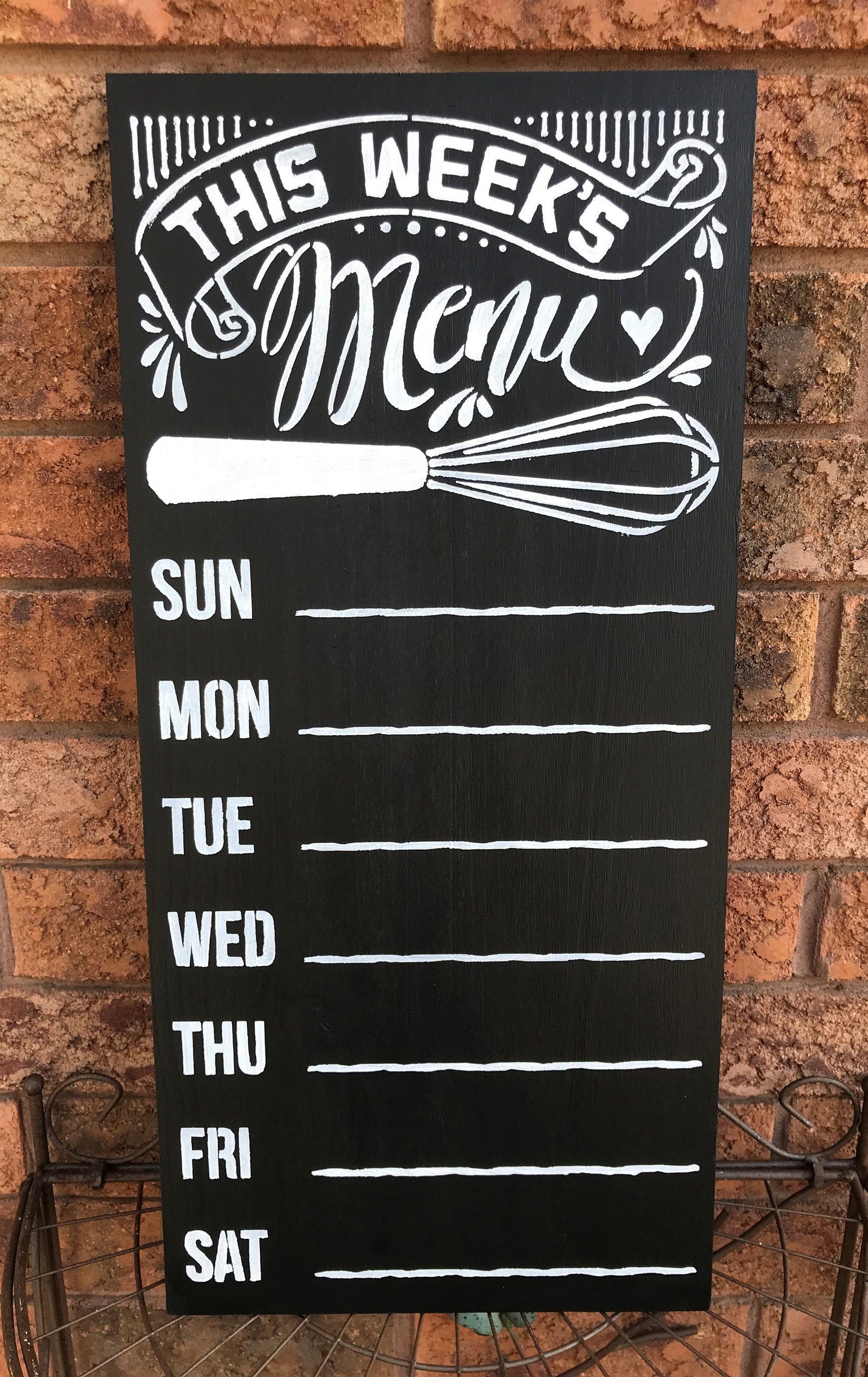 CHALKBOARD/MENU Board/kitchen Chalkboard With Days of the Week - Etsy ...