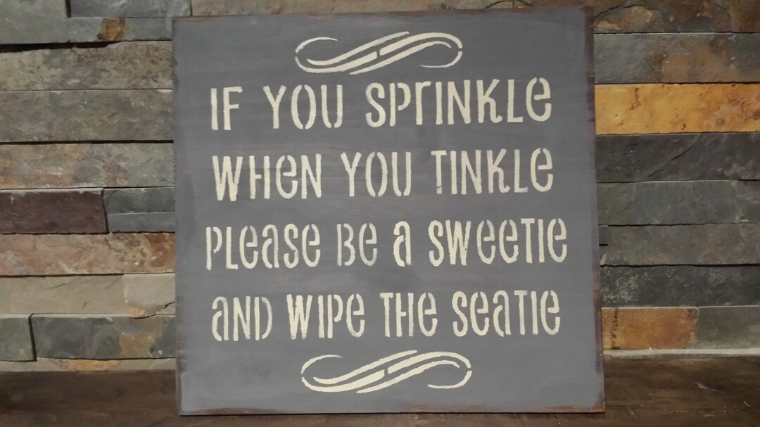 SPRINKLE When You TINKLE BATHROOM Sign/bathroom Decor/bathroom Rules ...
