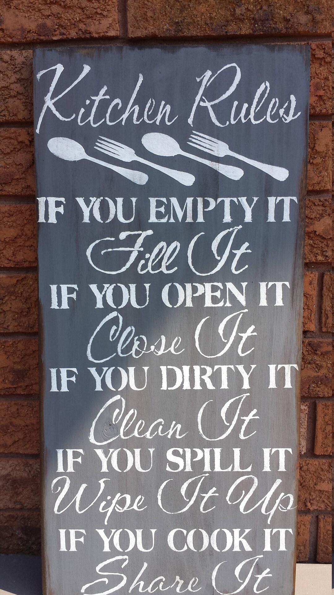 KITCHEN RULES Sign/christmas Gift/kitchen Signs/kitchen Decor ...