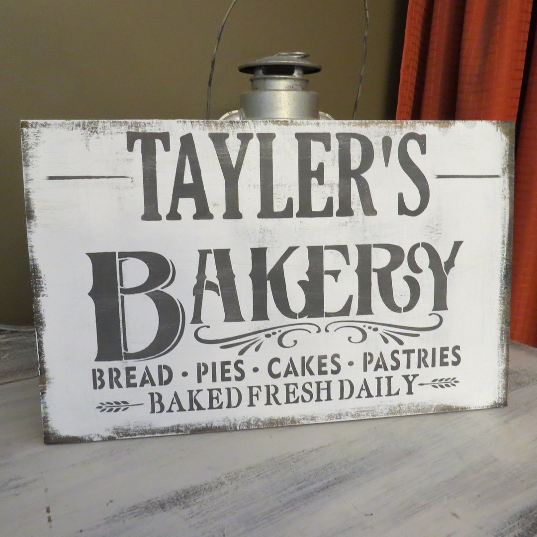 BAKERY NAME Sign/personalized Gift/kitchen Sign/add - Etsy Canada
