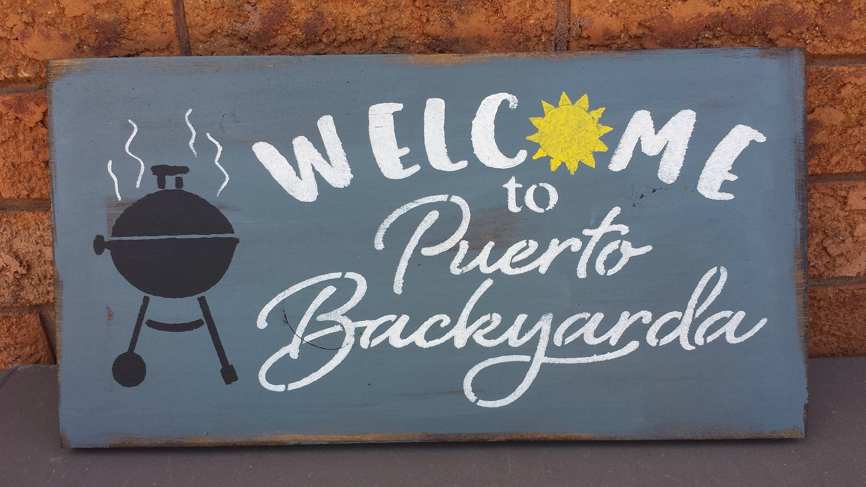 Back Yard Welcome/welcome to PUERTA Backyarda.../add Name - Etsy Canada