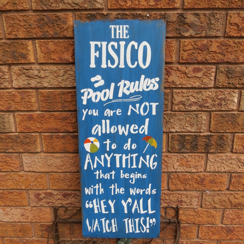 POOL HUMOR Sign/personalized Option/outdoor Pool Sign/mother/s - Etsy