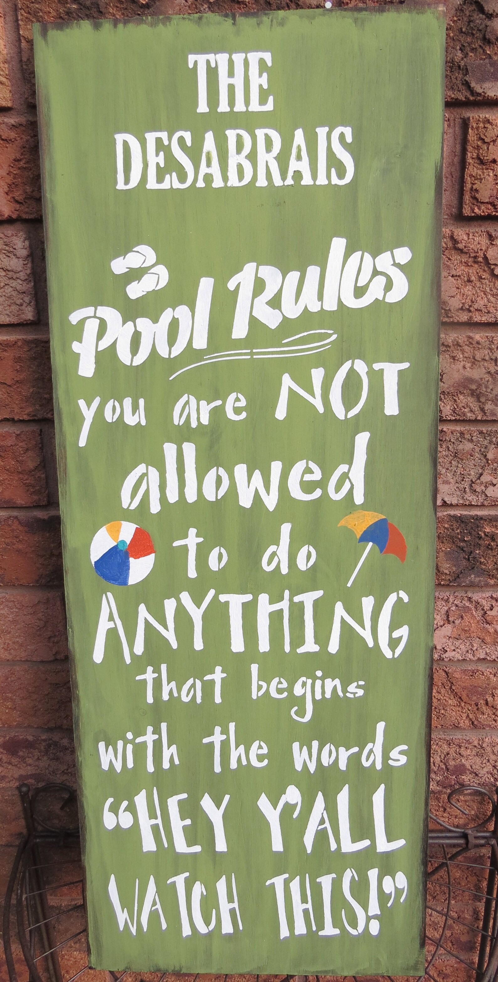 POOL HUMOR Sign/personalized Option/outdoor Pool Sign/mother/s - Etsy