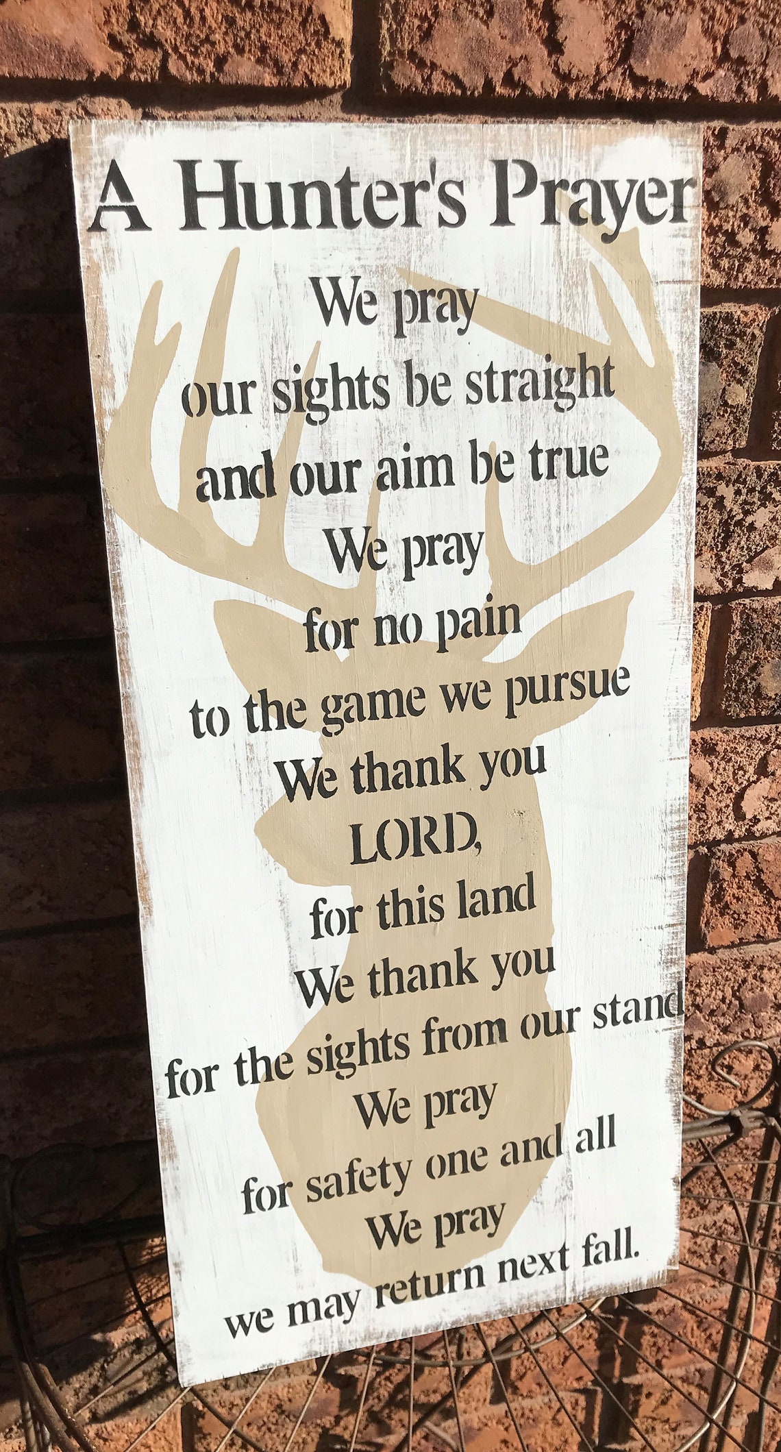 HUNTERS PRAYER Sign/hunt Camp Sign/father's Day/hunter | Etsy