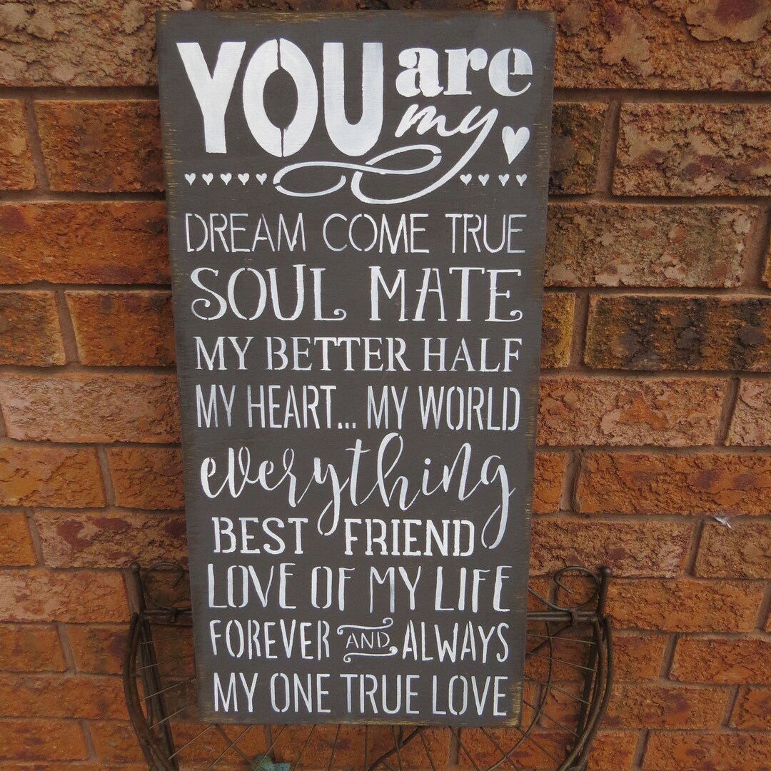 VALENTINE Sign/soul MATE Sign/engagement/wedding/5 Year - Etsy Canada