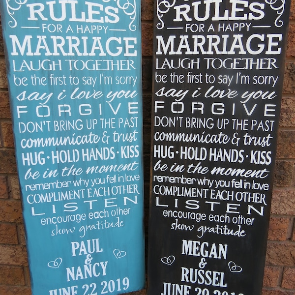 Marriage Rules - Etsy