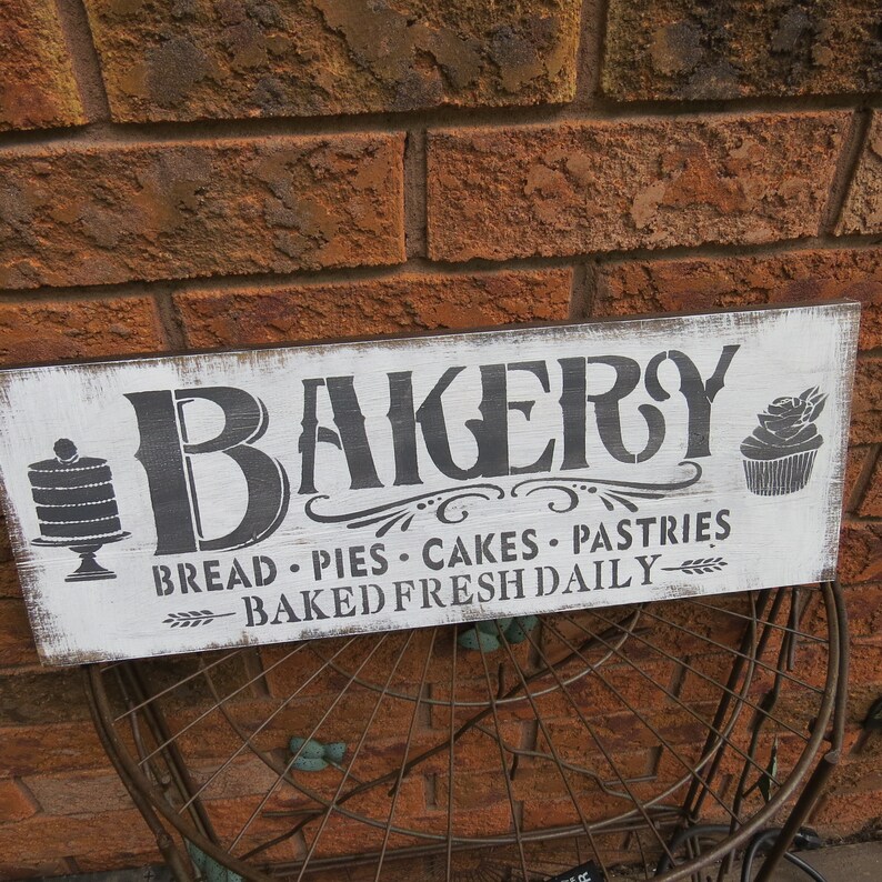 BAKERY Sign/ PERSONALIZED Name Option/Rustic Kitchen Sign/ | Etsy