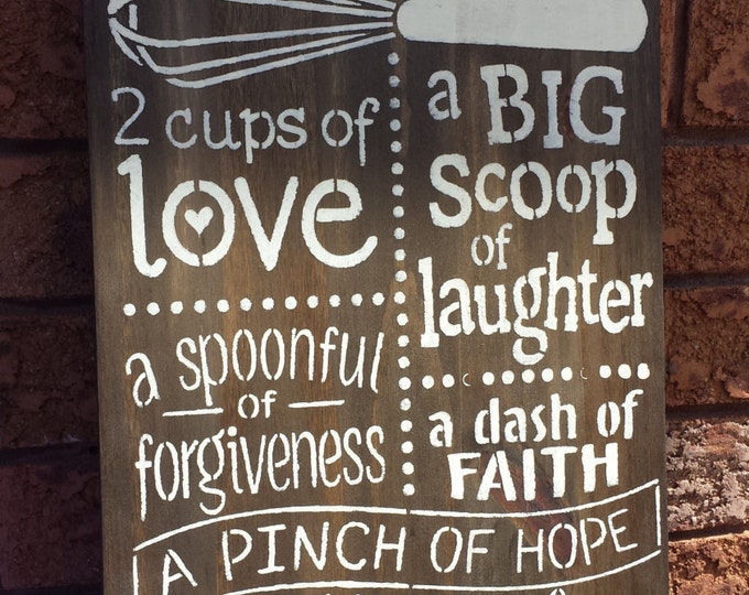 KITCHEN SIGN/FAMILY Recipe Sign/housewarming Gift/hostess - Etsy