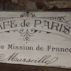 CAFE De PARIS Sign/paris Decor/cafe/coffee Shop/bakery Sign/kitchen ...