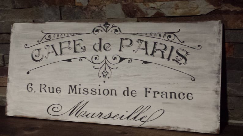 CAFE de PARIS Sign/Paris Decor/Cafe/Coffee Shop/Bakery | Etsy