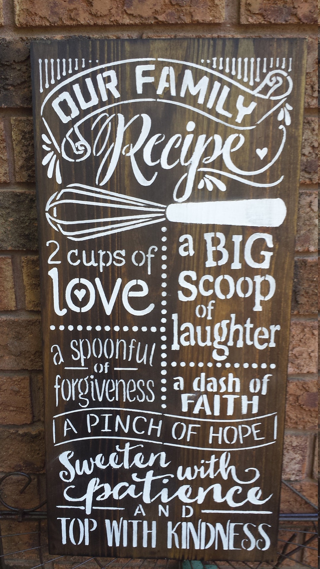 FAMILY RECIPE Sign/kitchen Sign/family Gift/hostess/housewarming Gift ...