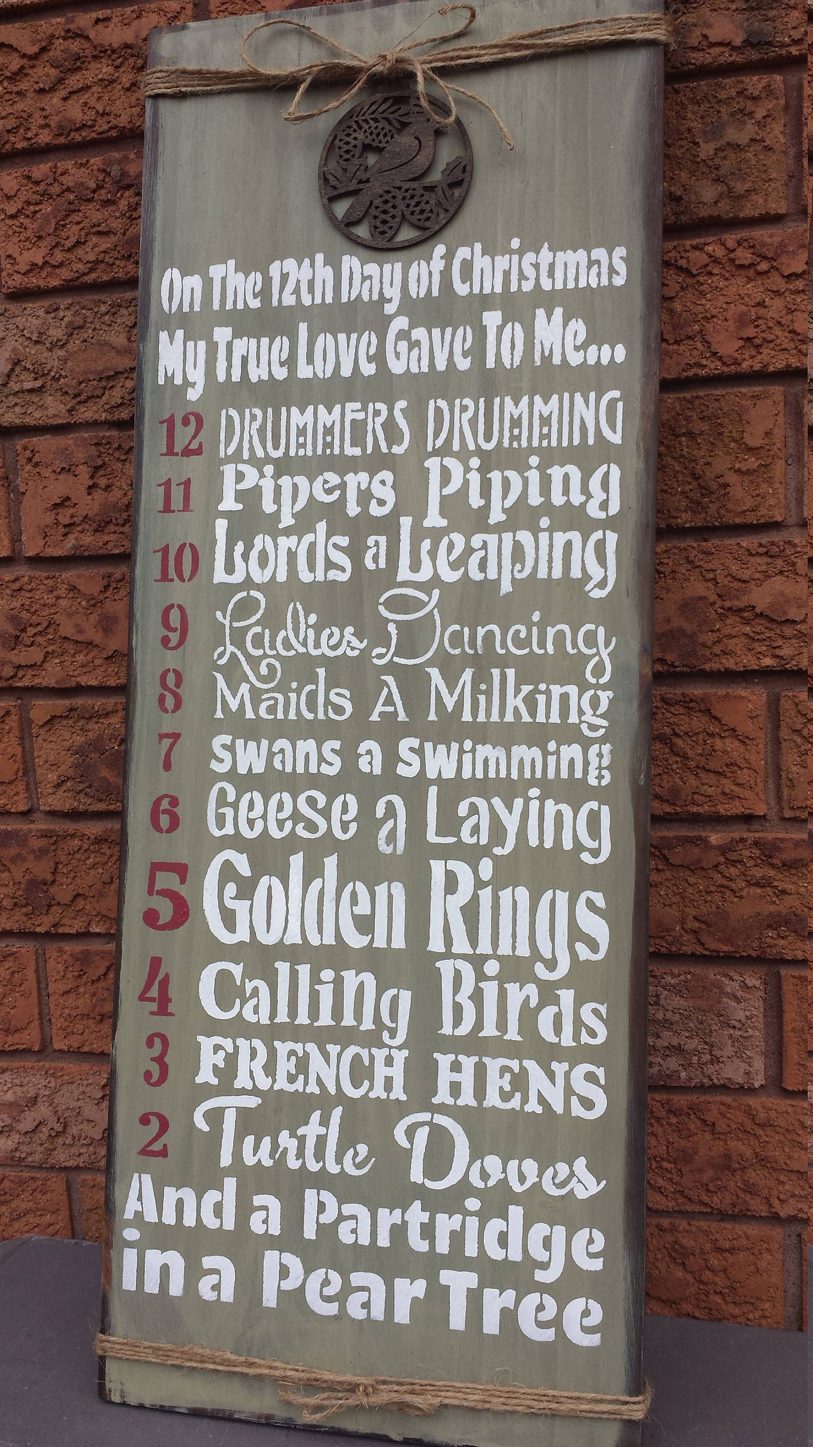 12 DAYS of CHRISTMAS Sign/holiday HOUSEWARMING Gift - Etsy Canada