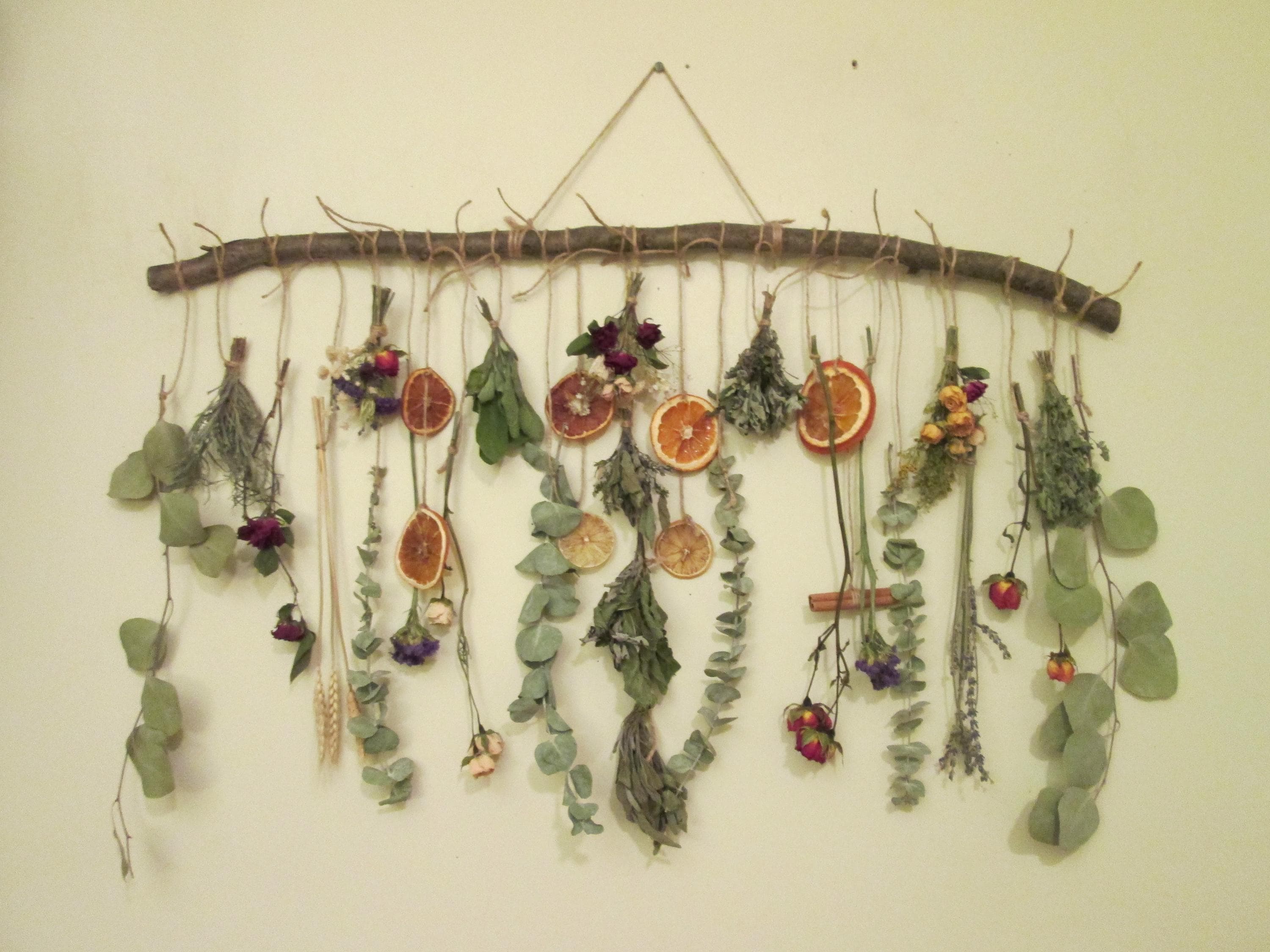 Dried Citrus Wall Hanging Dried Flowers and Herbs Rustic Decor - Etsy