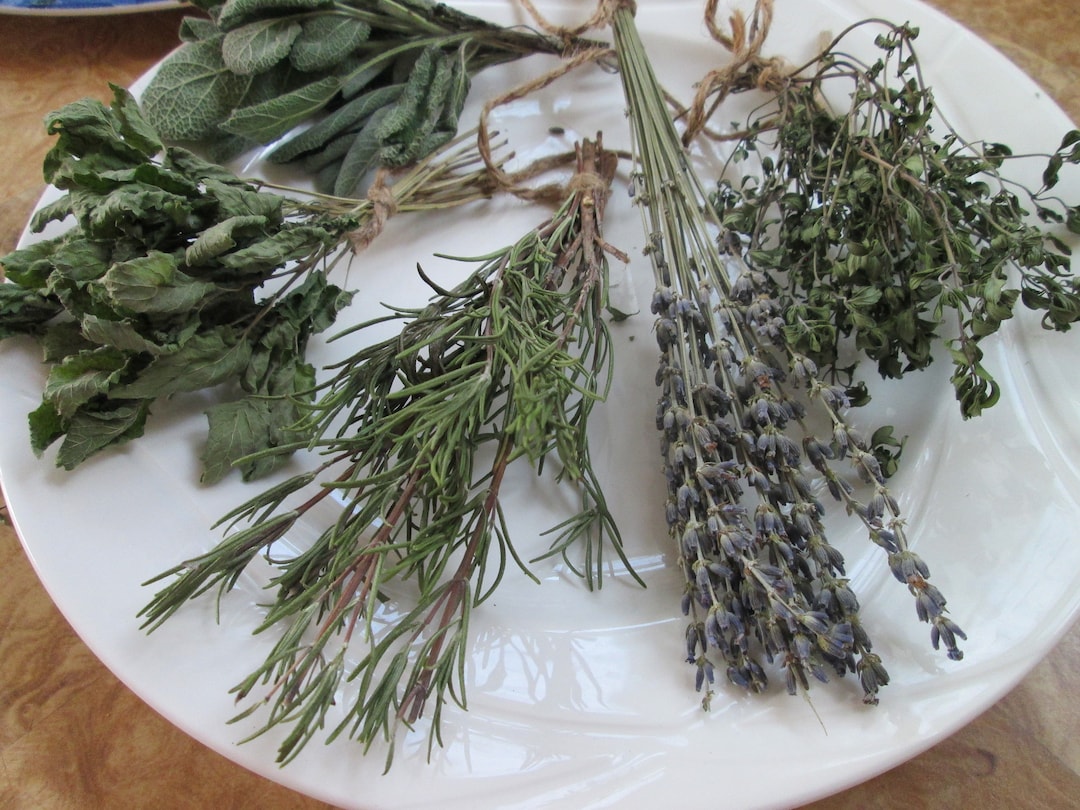 Dried Organic Herbs, Herb Bundles, Lavender, Rosemary, Thyme, Sage ...