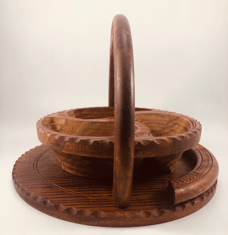 3 Compartment Basket / Trivet to Basket / Housewarming Gift / Handmade ...