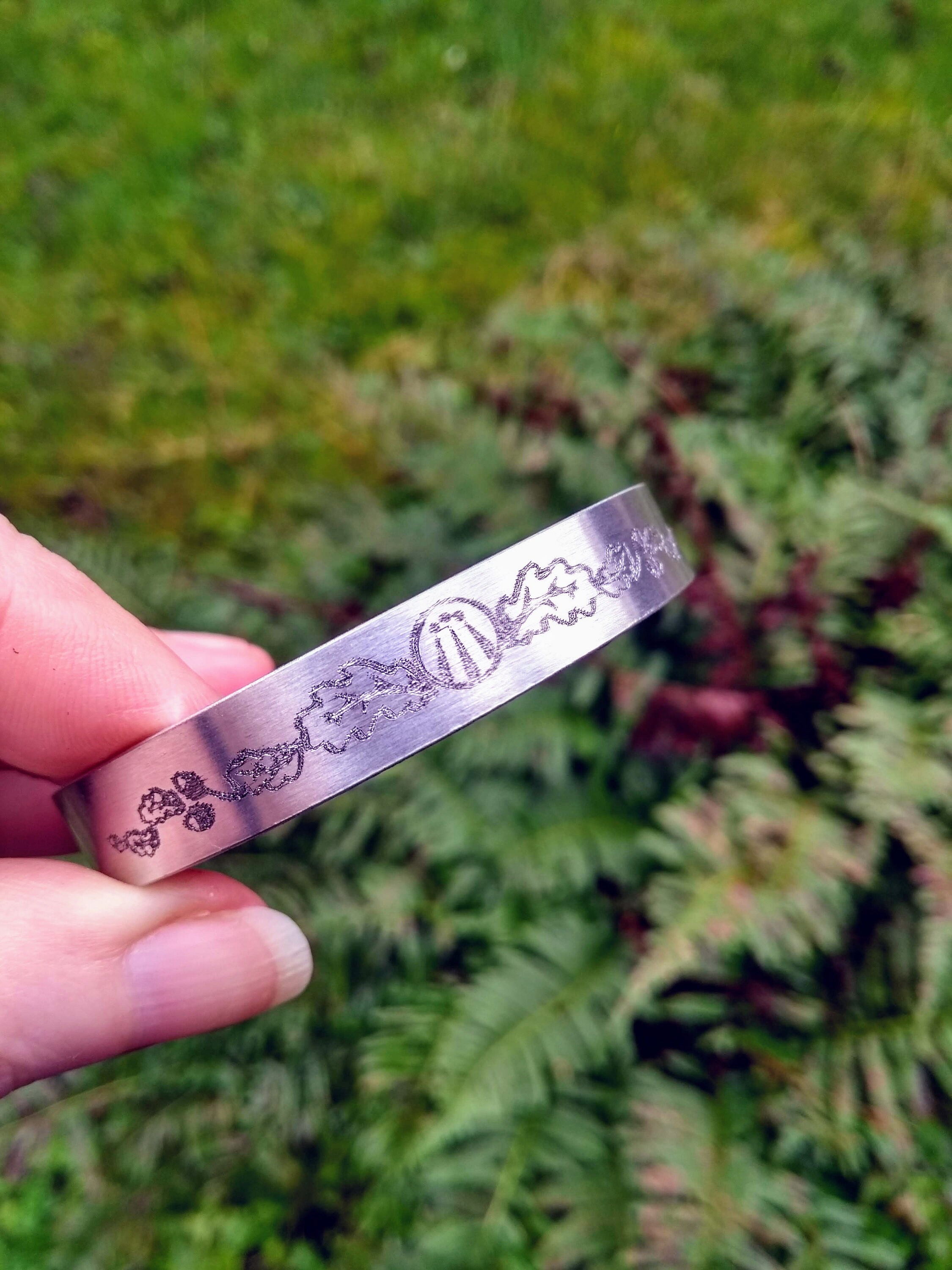 Awen Jewellery, Druid Gift, Oak Leaf & Acorn Cuff Bracelet ...