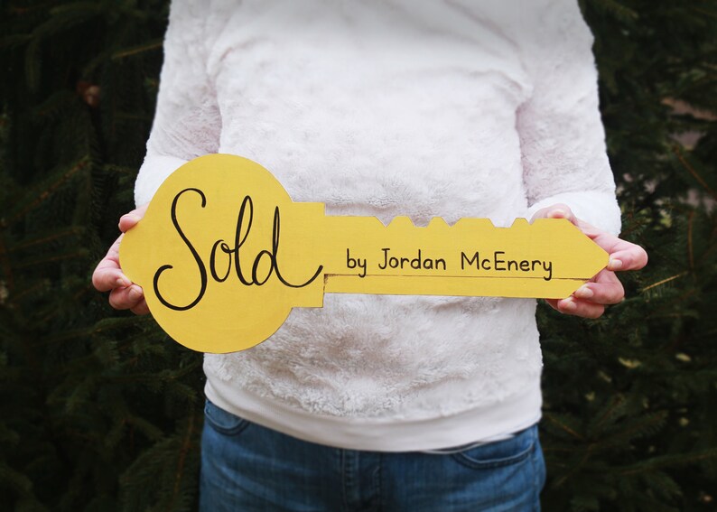 Realtor Key Photo Prop Realtor Sold Key Sign New Home Wooden | Etsy