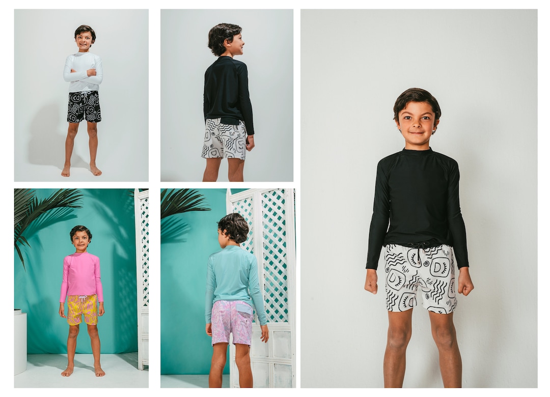 SPF Tropical Summer Print Swimwear Swimsuit Short Trunks Solar ...