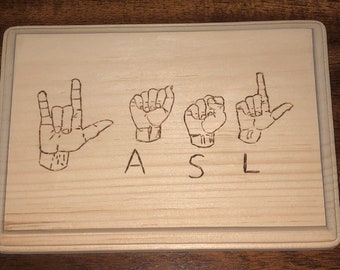 Sign language decor | Etsy