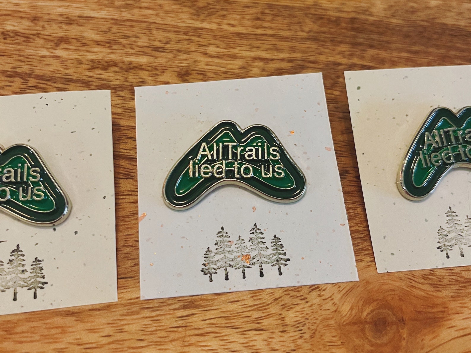 Hiking Enamel Pin - Etsy