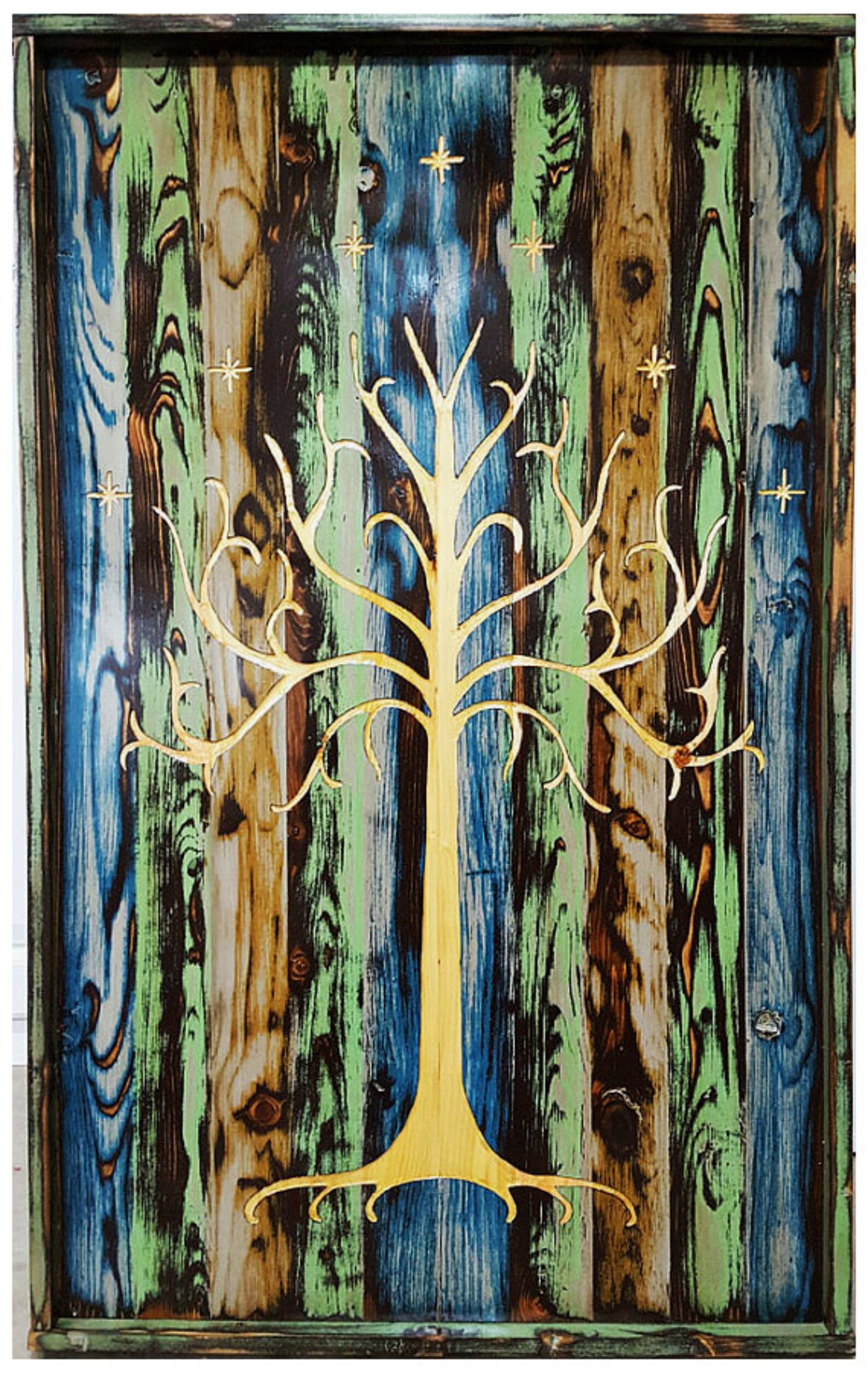 LOTR Lord of the Rings White Tree of Gondor wall Sign - Etsy