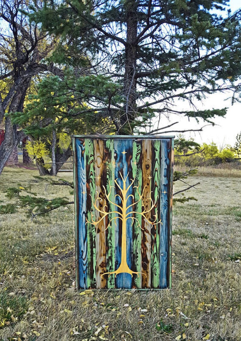 LOTR Lord of the Rings White Tree of Gondor wall Sign - Etsy
