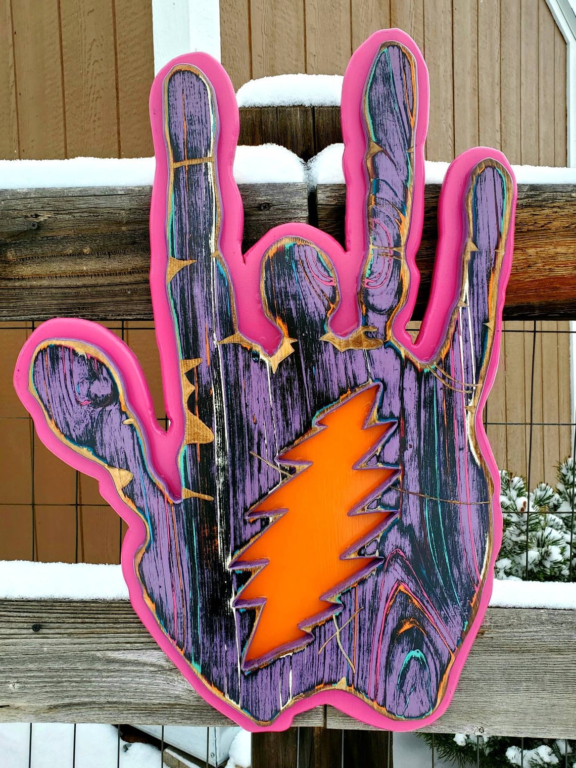 JERRY GARCIA Wall Art jerry Hand Grateful Dead Wall Sign | Etsy