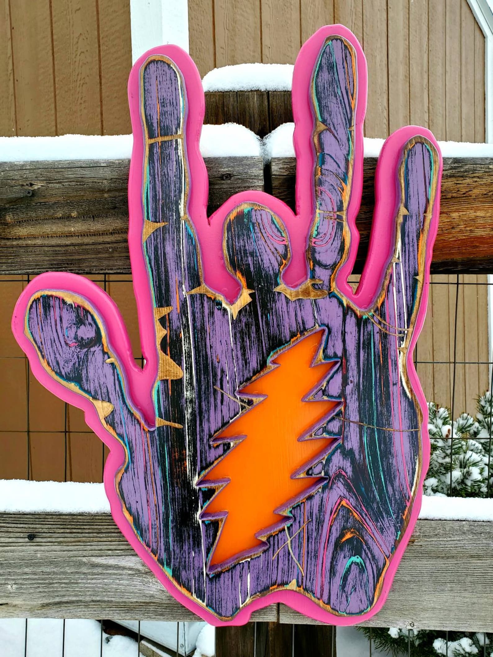 JERRY GARCIA Wall Art jerry Hand Grateful Dead Wall Sign - Etsy