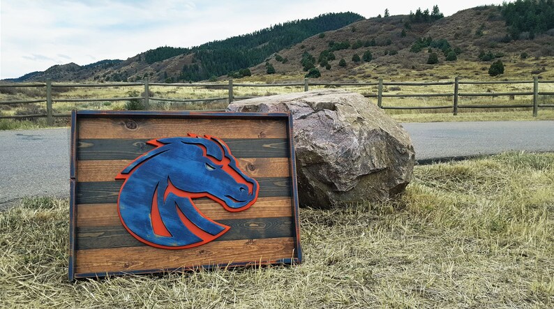 BOISE STATE BSU Wooden Sign college Football 3D Sign Wall Art Wall Sign ...