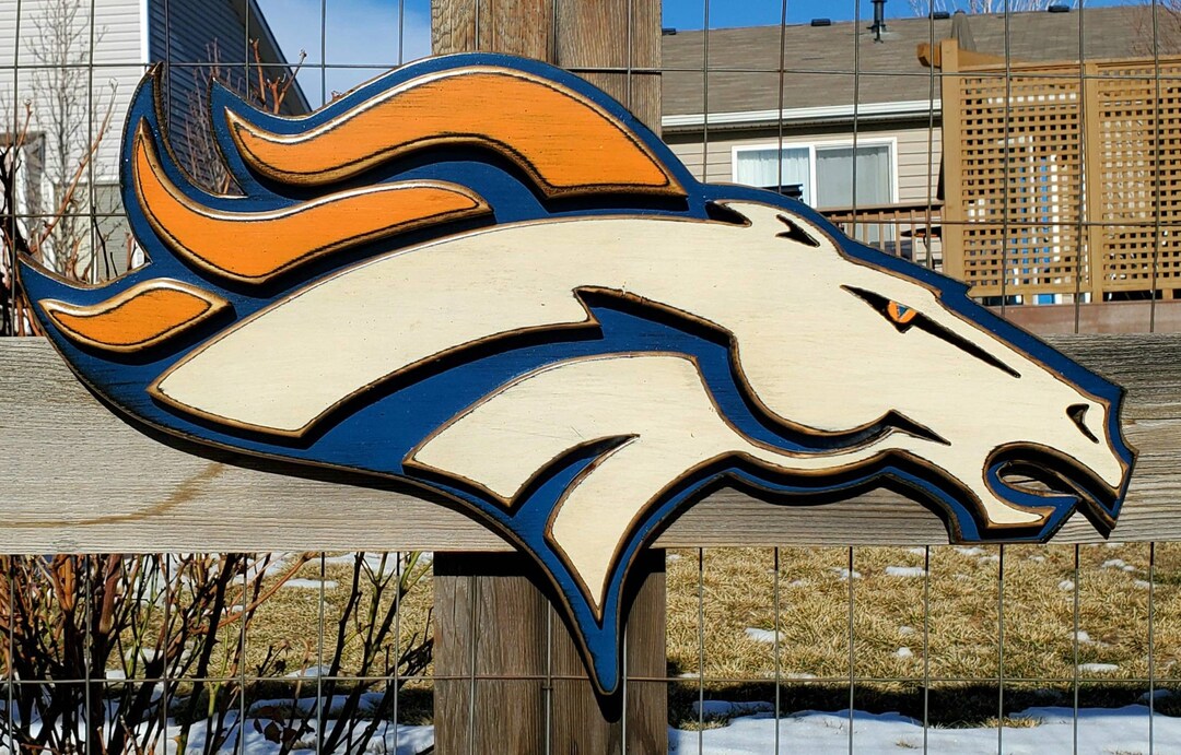 BRONCOS Wooden Sign 3D Football Sign Denver Broncos - Etsy