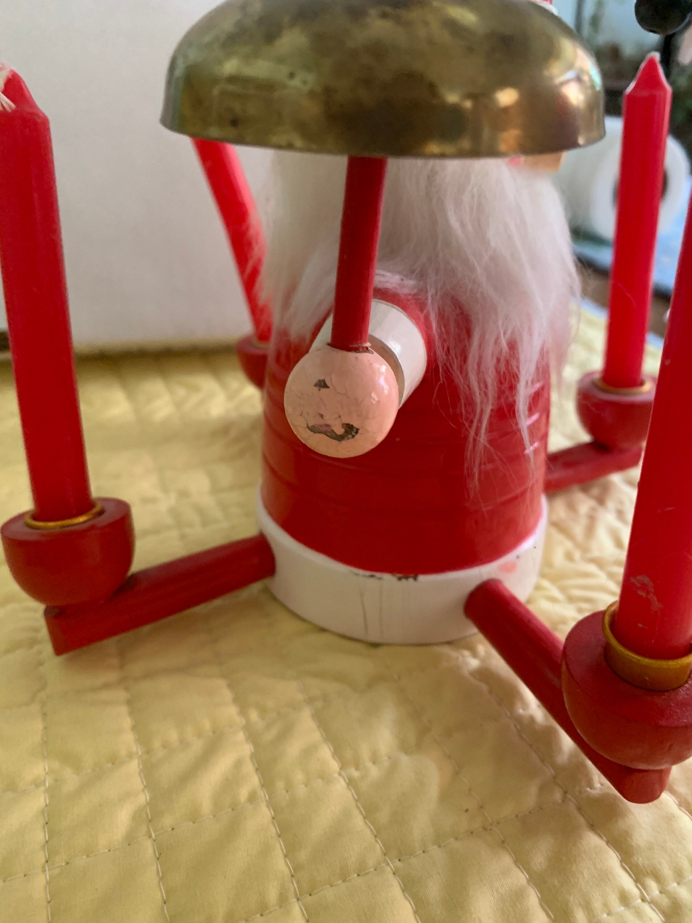 Vintage Christmas Santa Pyramid, Wooden Santa Candle Windmill - Etsy