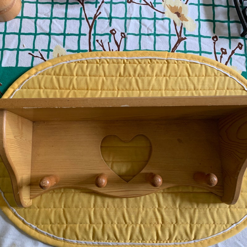 Wood Heart Shelf - Etsy