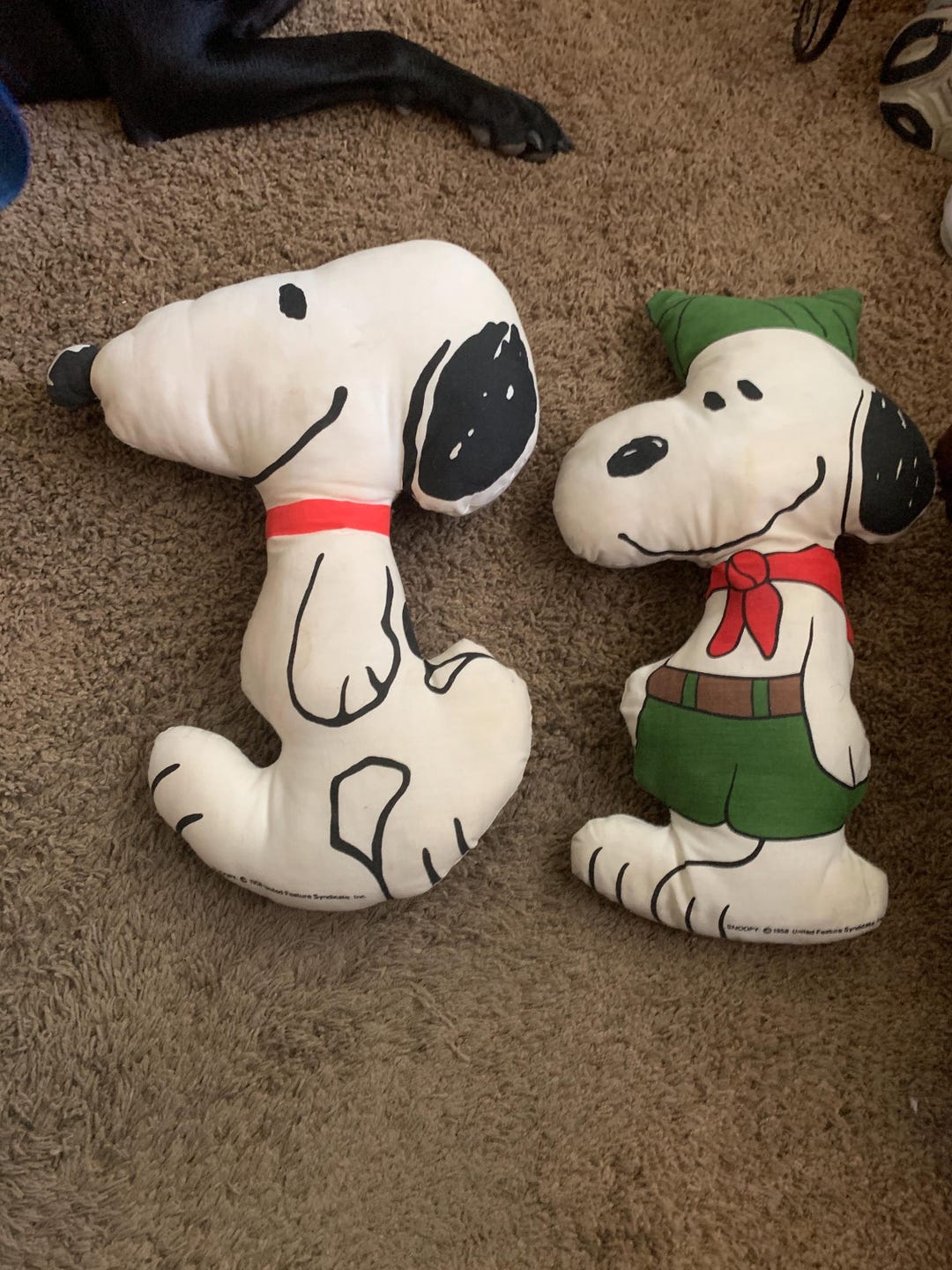 Vintage Snoopy Peanuts Pillow, Snoopy Scout and Snoopy Dog - Etsy