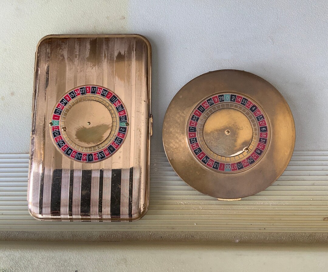 Majestic Roulette Wheel Compact and Money Clip, Vintage Compact and ...