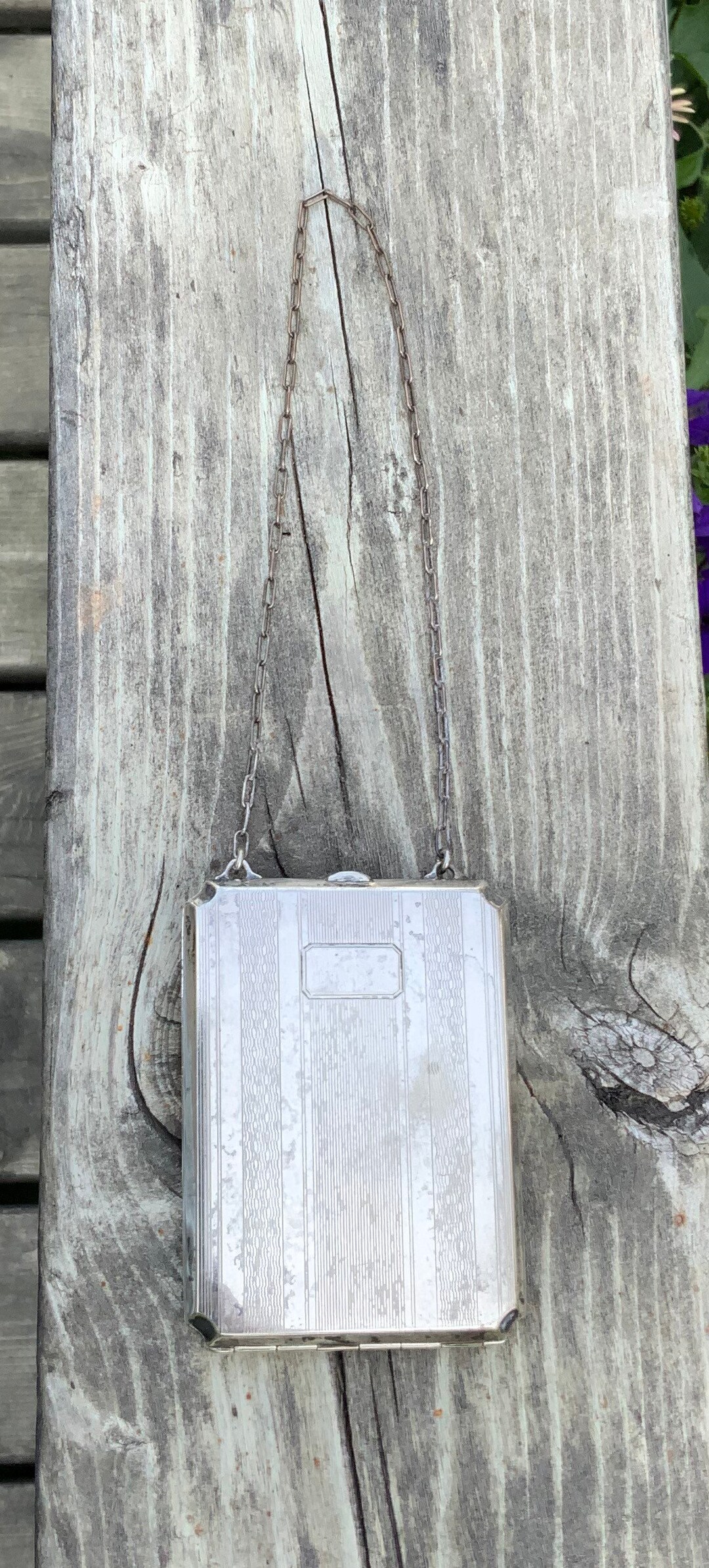 Silver Plated Coin Purse With Chain, Compact With Coin Placement ...