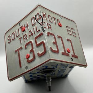 South Dakota MC License Plate Birdhouse - Etsy
