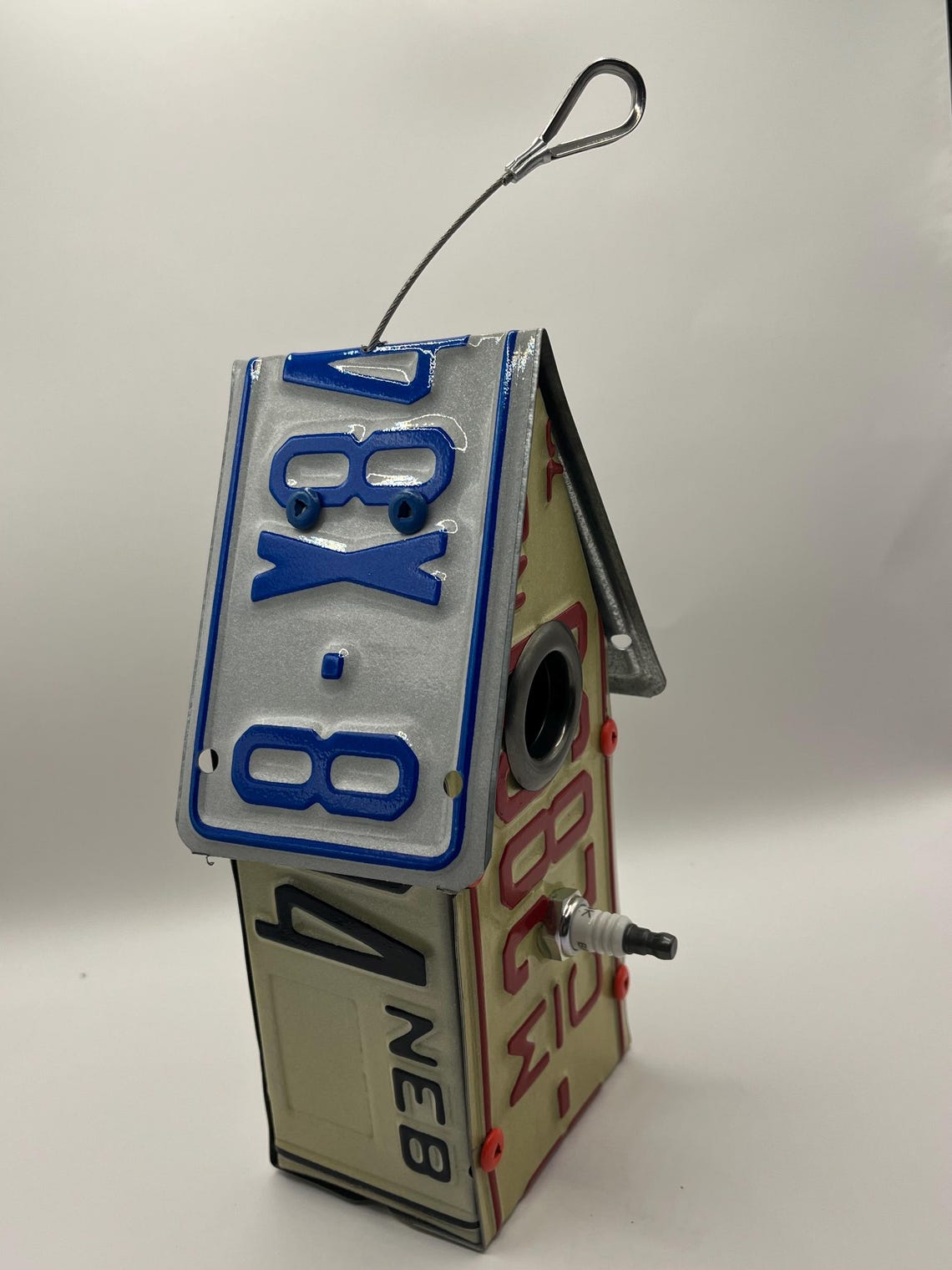 Nebraska MC License Plate Tiny Birdhouse - Etsy