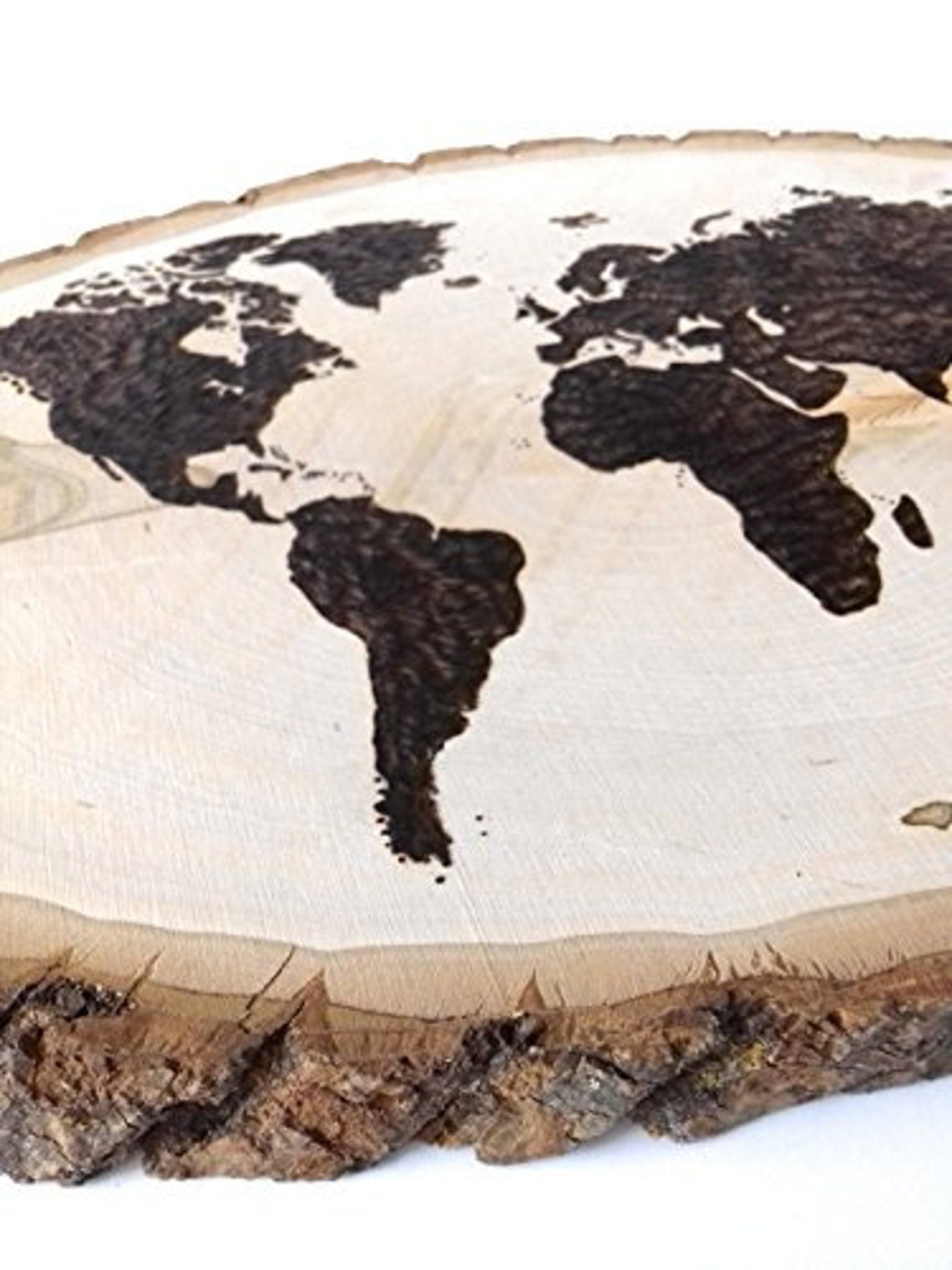 Large World Map Wood Burned Door Plaque - Etsy