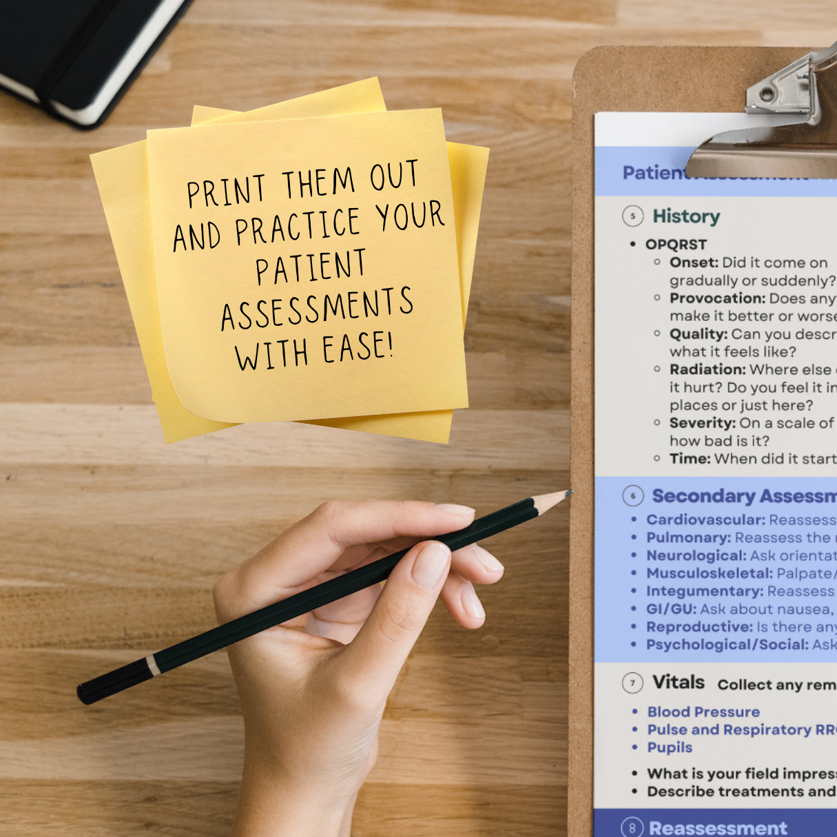 EMT Patient Assessment: Easy-to-read Skill Sheets | Medical Assessment ...