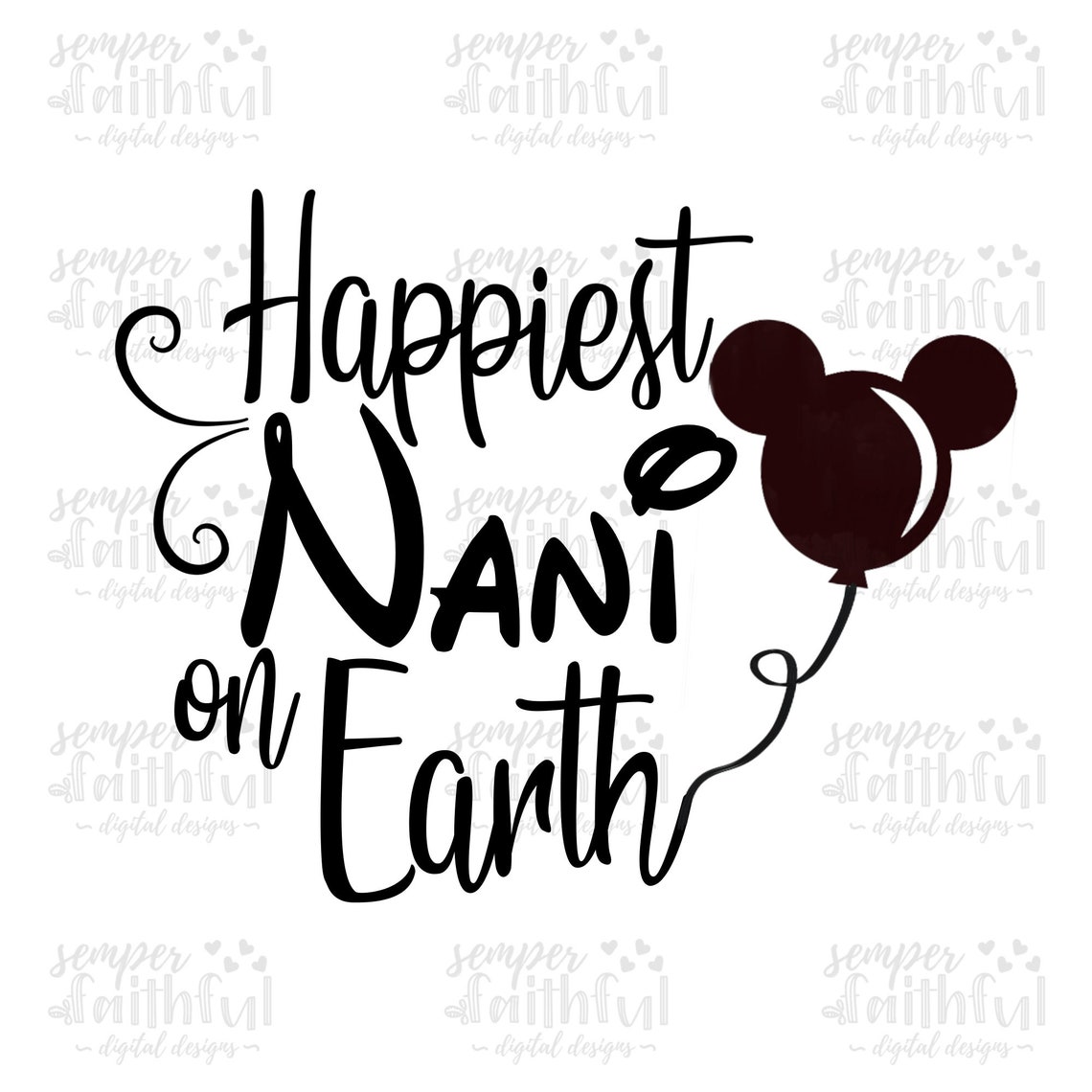 Happiest Nani on Earth SVG Disney family matching shirt | Etsy